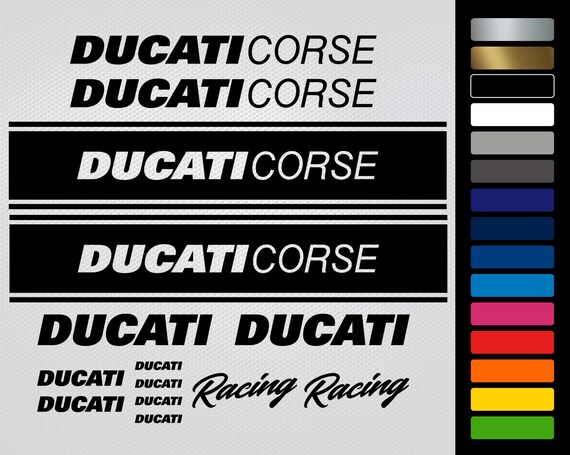 Ducati stickers Corse sticker set CORSE decals Ducati decals Ducati motorcycle vinyl stickers ...