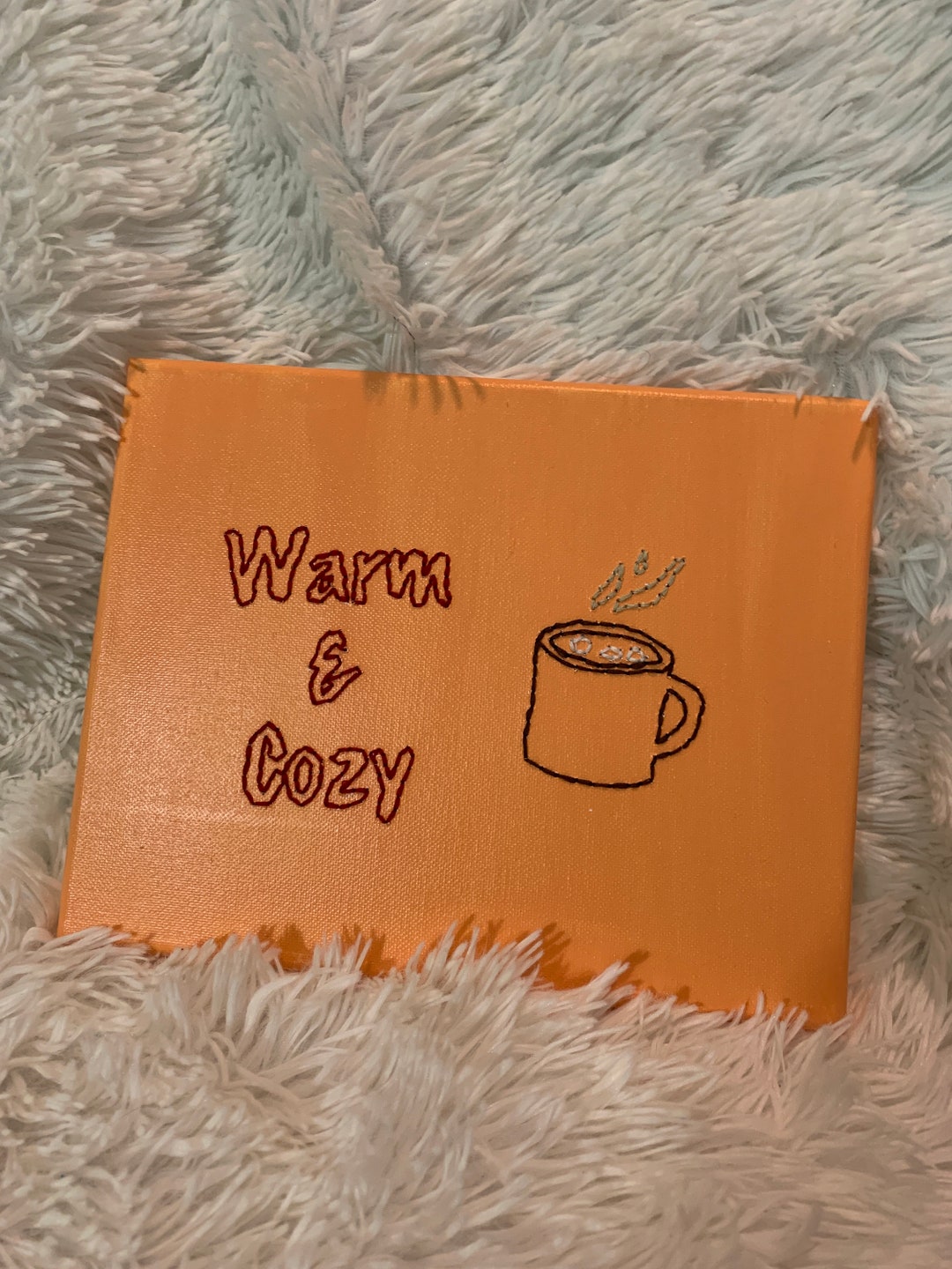 Warm and Cozy Canvas Fall Embroidery - Etsy