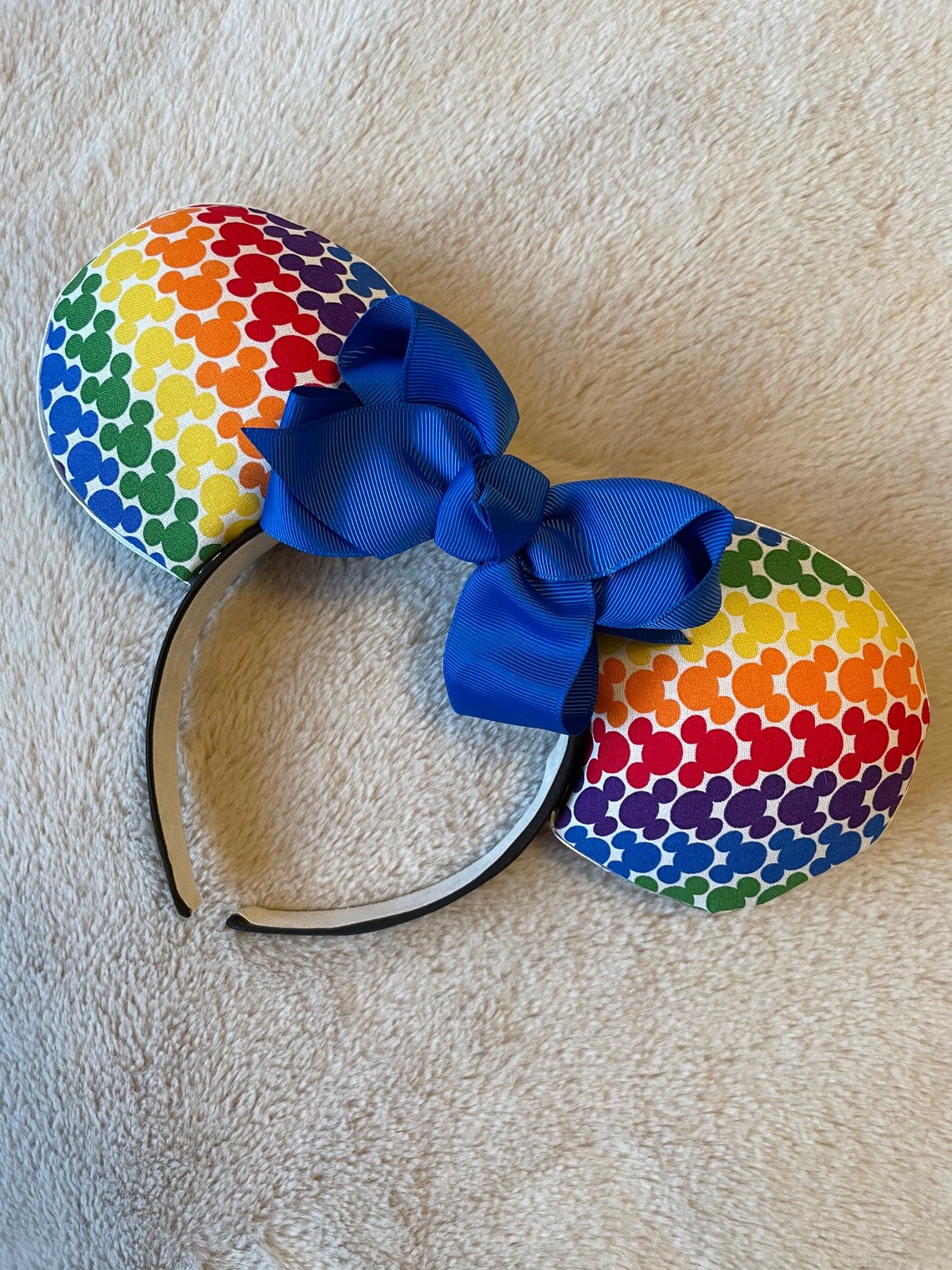 Rainbow Colors Mickey Head Silhouette Mouse Ears Headband - Etsy UK