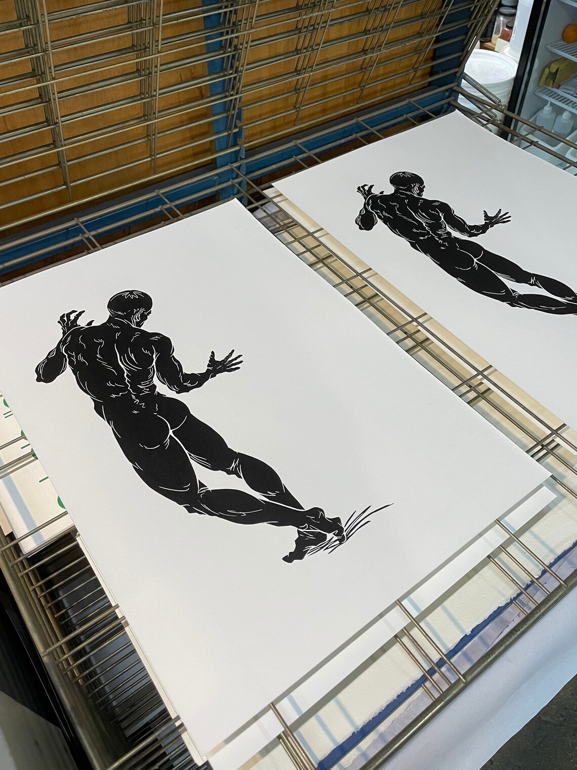 Full Moon Linocut Print - Etsy