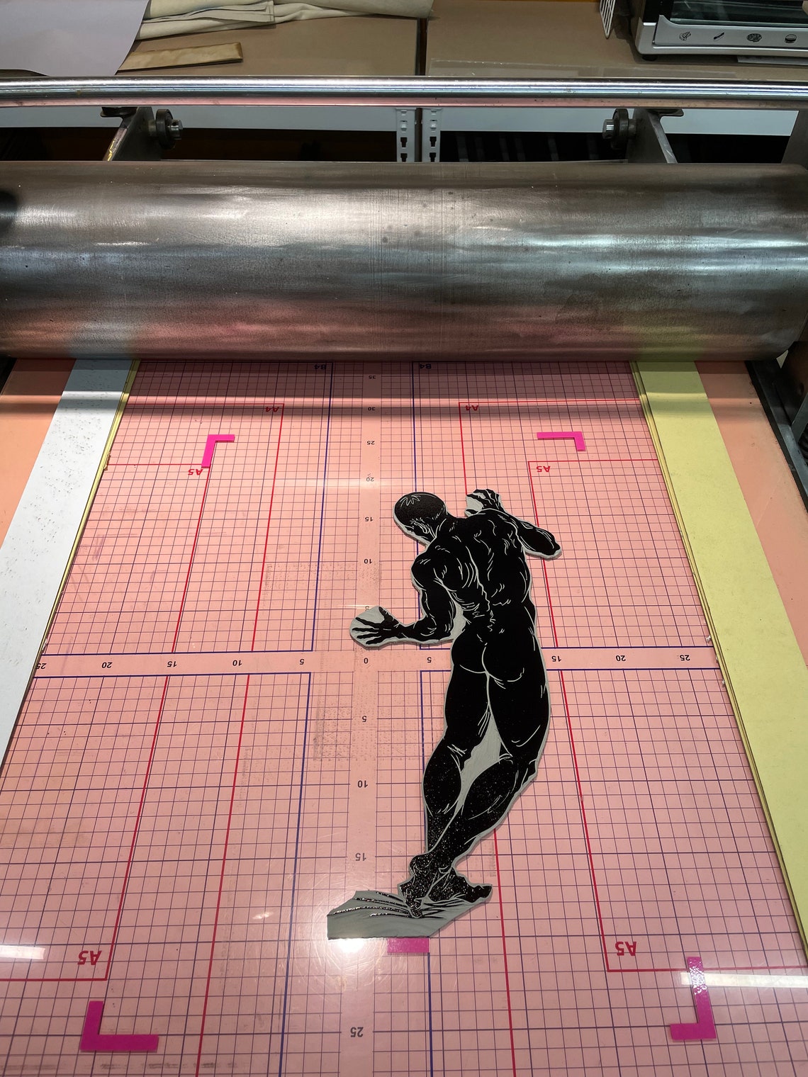 Full Moon Linocut Print - Etsy