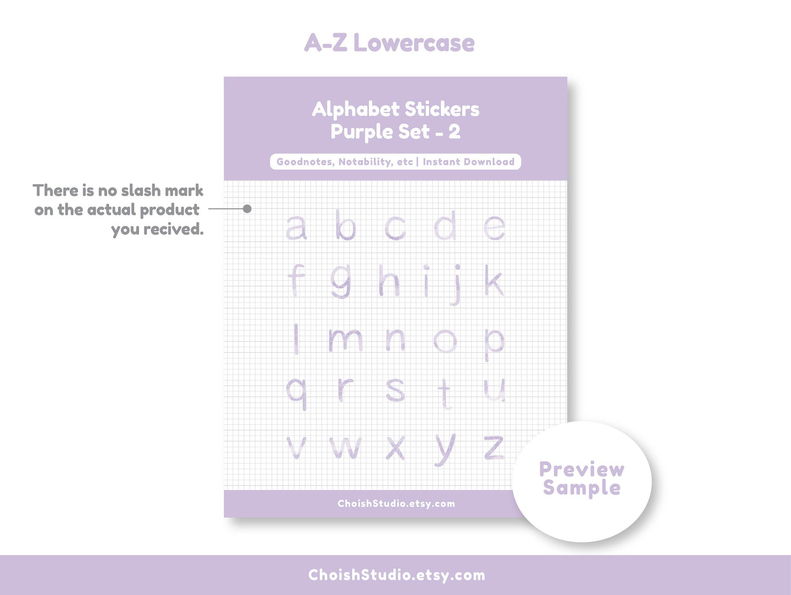Digital Alphabet Purple Stickers Journal Stickers for iPad Goodnotes ...