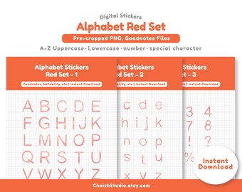 Handwritten Pre-cropped Digital Planner Alphabet Stickers Goodnotes ...
