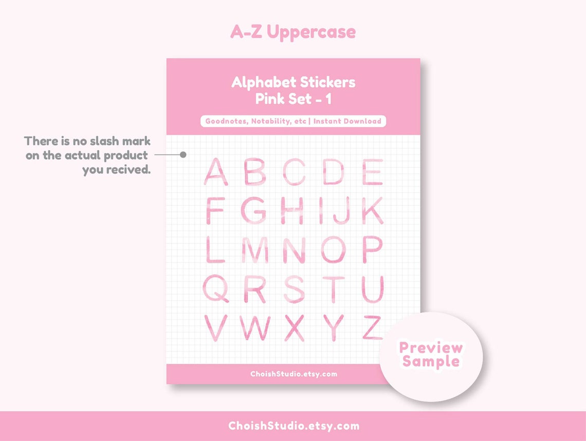 Handwritten Pre-cropped Digital Planner Alphabet Stickers Goodnotes ...