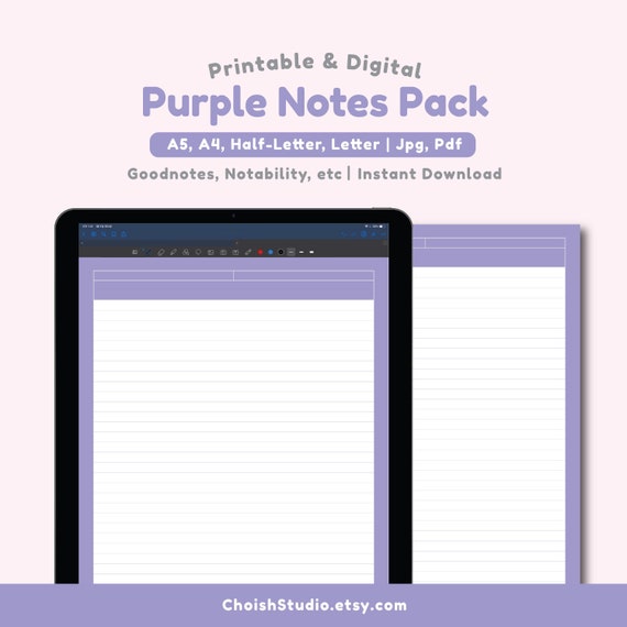 Pastel Daily Digital Note Taking Template Printable Class | Etsy