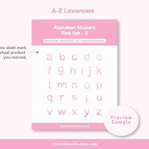 Handwritten Pre-cropped Digital Planner Alphabet Stickers Goodnotes ...