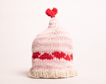 Heart Knit Hat - Etsy