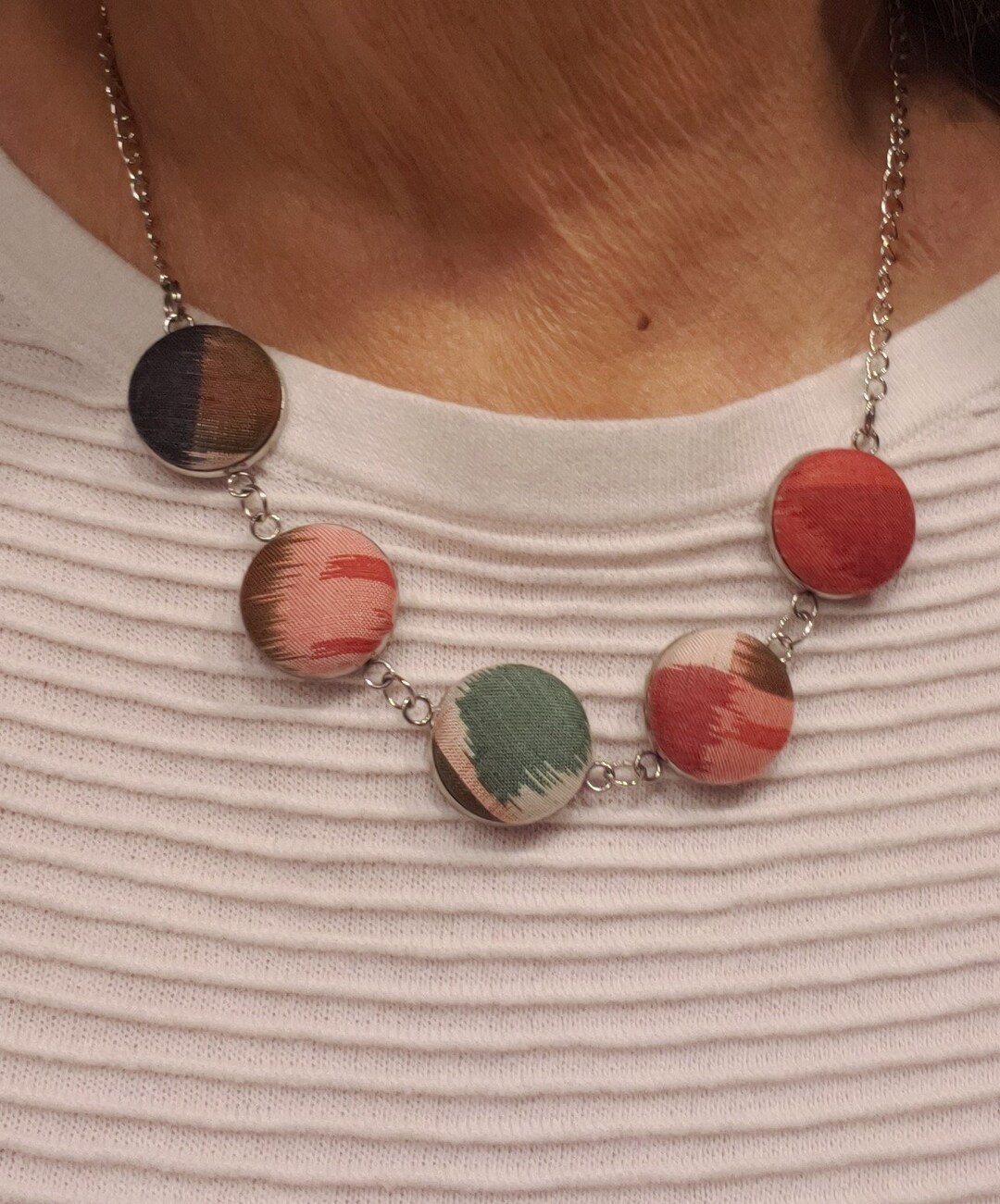 Colorful Necklaces for Women, Salmon Pink Wine Red Fall Jewelry ...