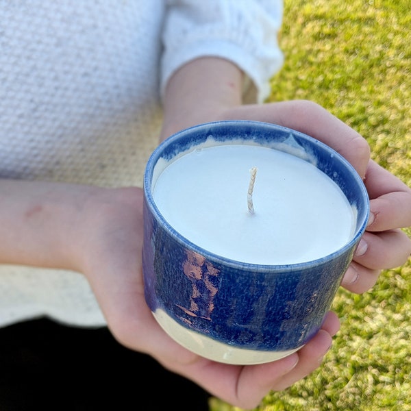 Cobalt Blue Candle - Etsy