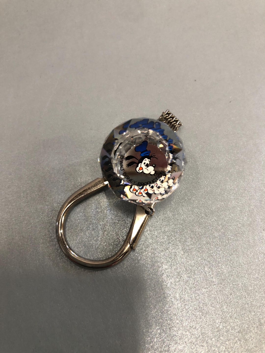 Swarovski Goofy Silver Crystal Ball Key Chain Charm Disney - Etsy