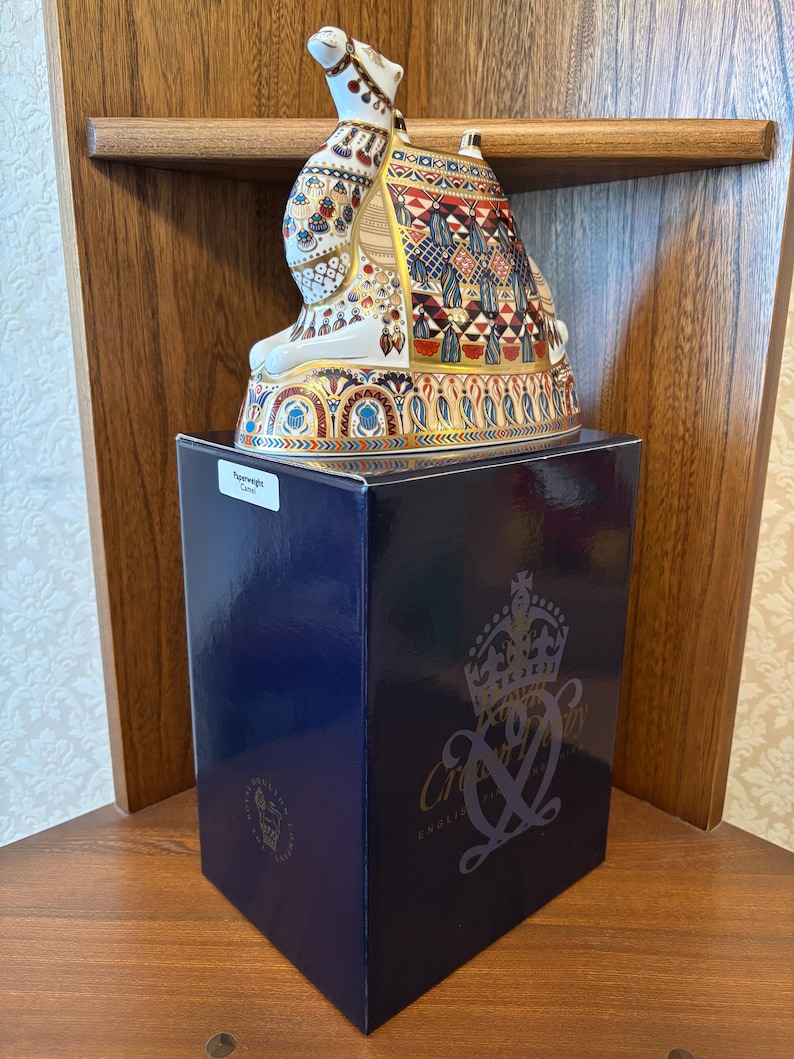 RCD Camel Royal Crown Derby Paperweight Gold Stopper - Etsy