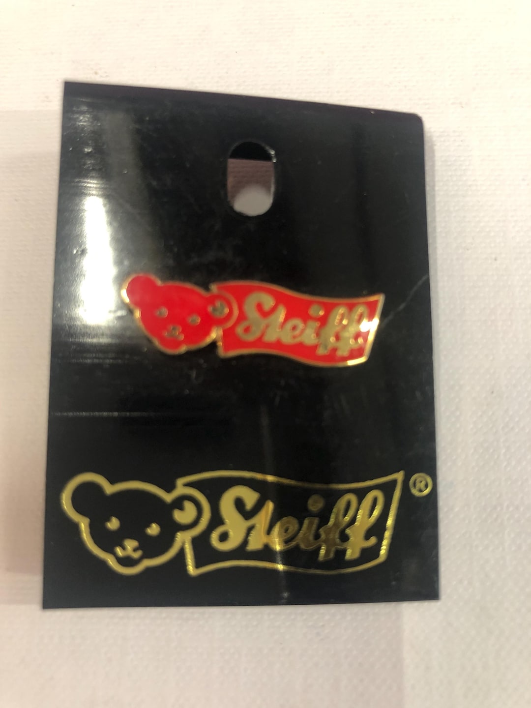 Steiff Teddy Tag Red Lapel Pin Stud - Etsy