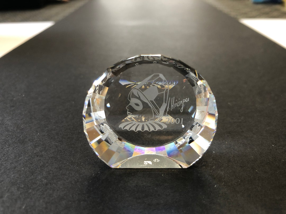 Swarovski Crystal SCS 40mm Disc Paperweight 2001 Harlequin - Etsy UK