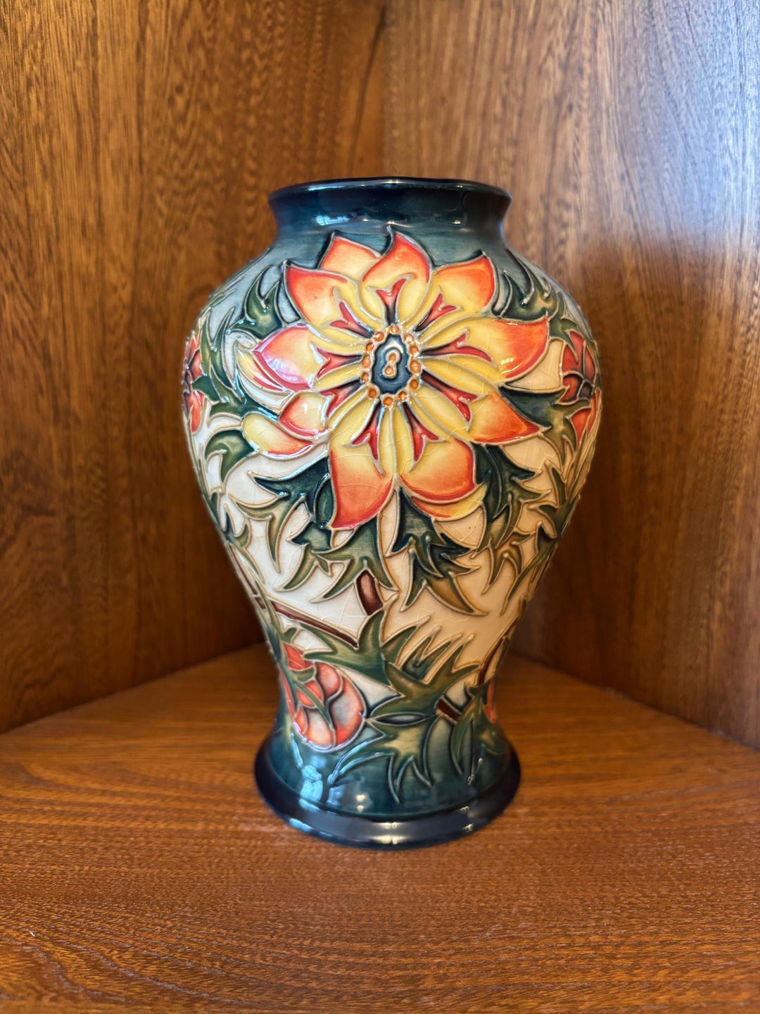 Signed Spike Vase 65/6" by Moorcroft Pottery John Moorcroft Signature ...