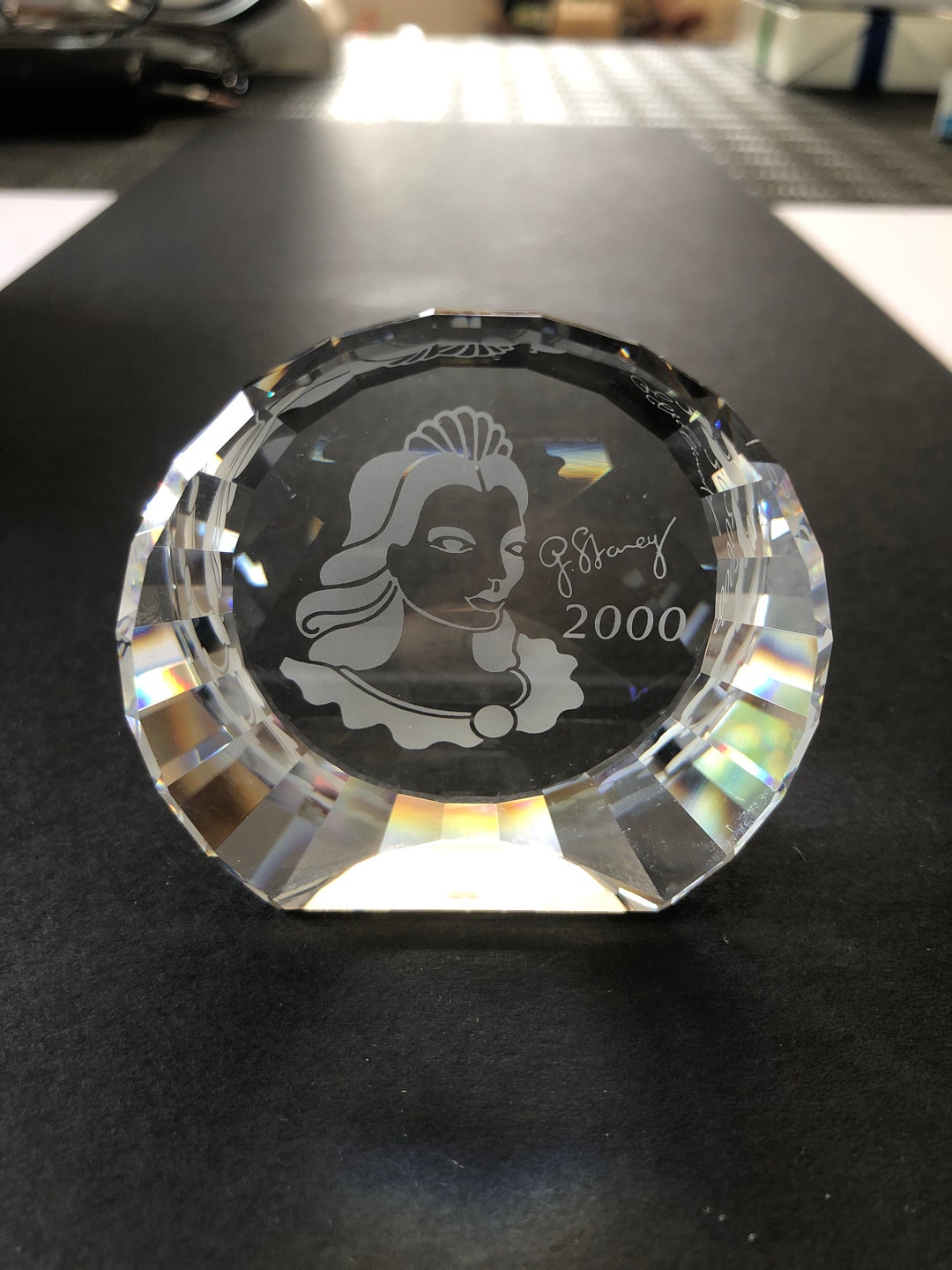 Swarovski Crystal SCS Columbine Disc Paperweight 60mm - Etsy