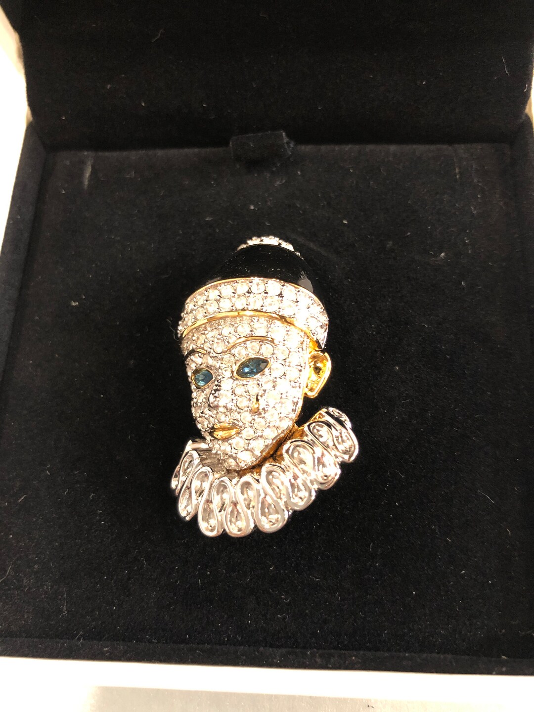 Pierrot Swarovski Crystal Brooch - Etsy