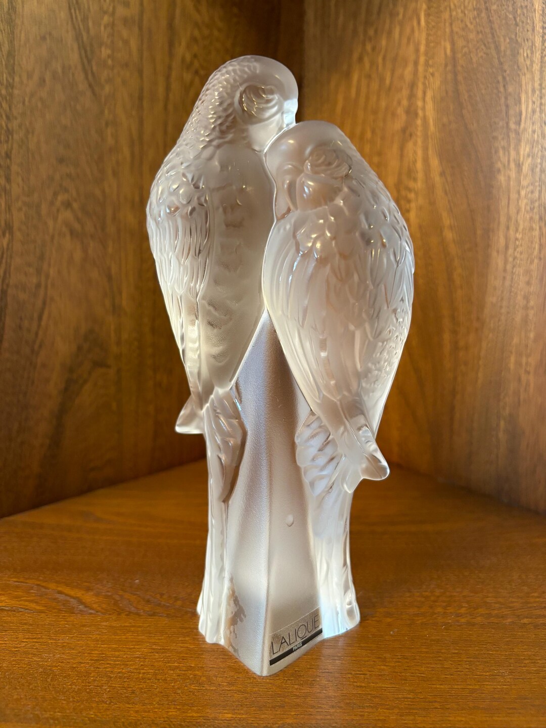 Lalique Parakeets Lovebirds Figurine 12119 - Etsy