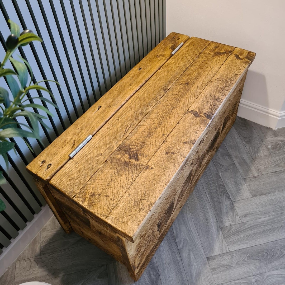 Modern Blanket Box - Wooden Dining Table Storage Bench Seating - Etsy UK