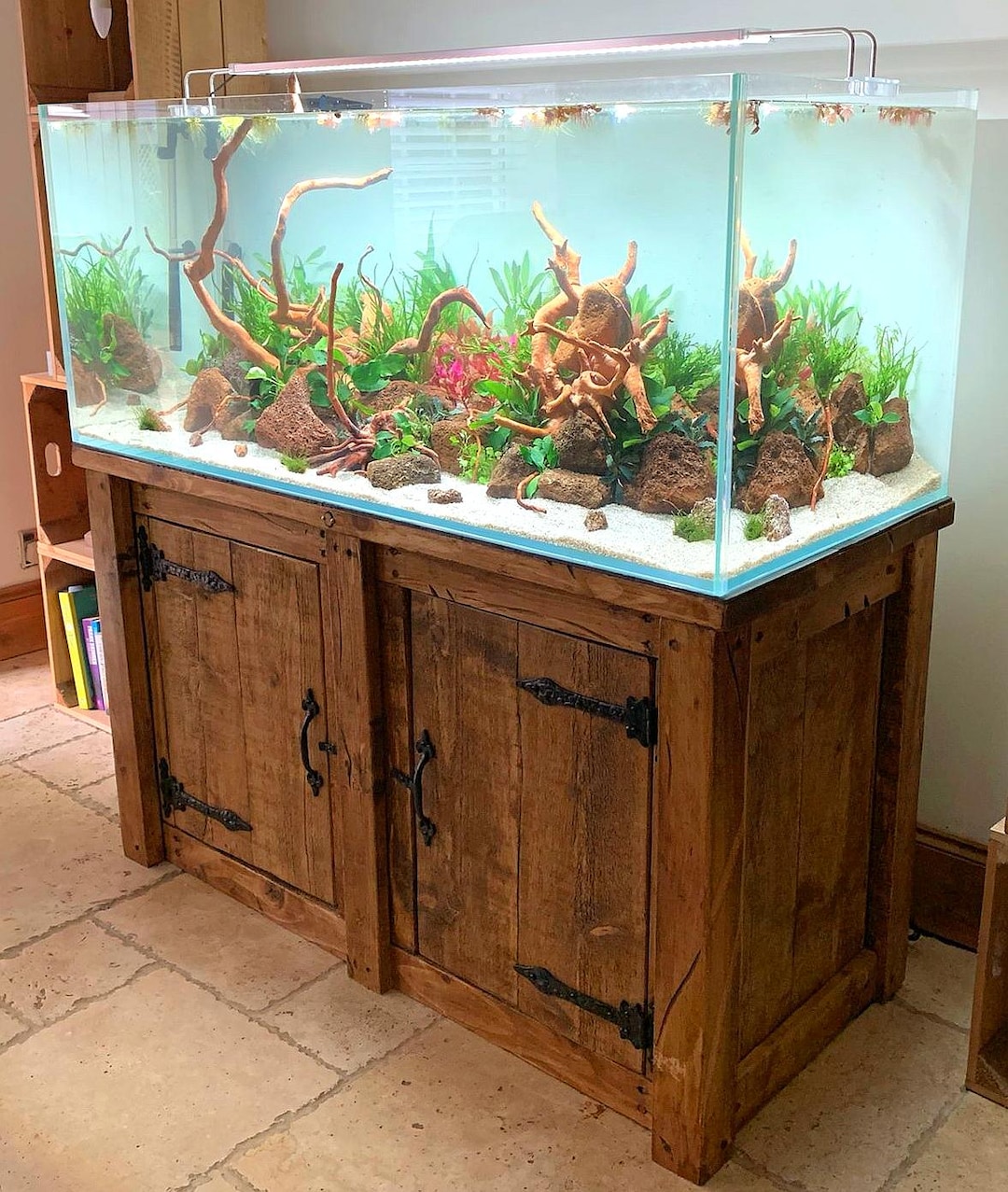 Custom Handmade Wooden Fish Tank Stand - Bespoke Aquarium Stand, Rustic ...