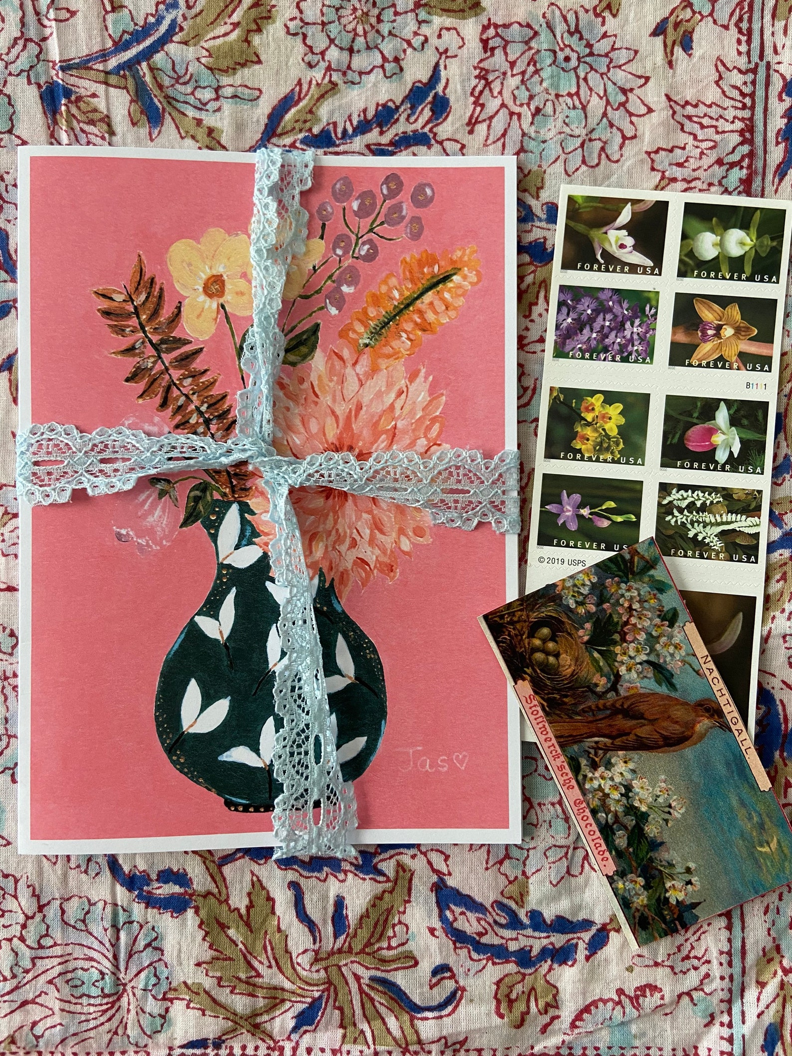 Blank Floral Greeting Cards Original Art Greeting Card - Etsy