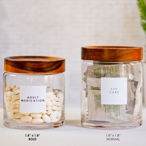 Custom Medicine and First-aid Labels - Minimalist Cabinet Stickers ...