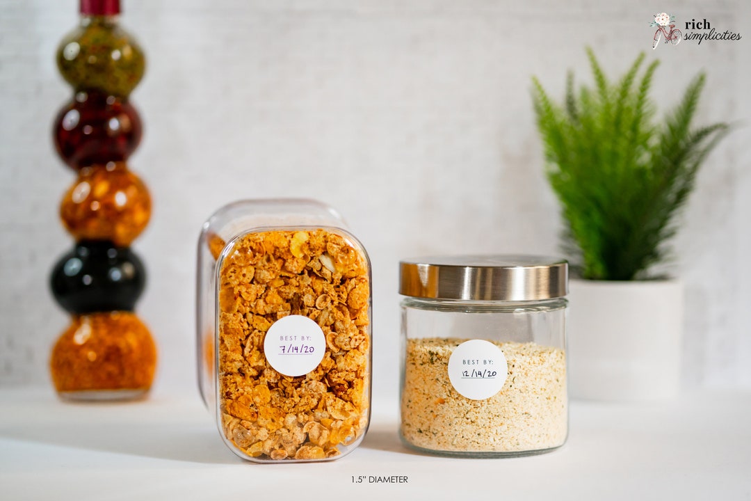 Best by Labels minimalist Design Expiration Date Stickers Durable, Oil ...