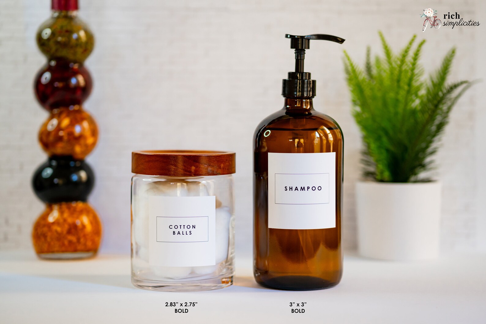 Bathroom Personal Care Labels modern Design Durable Oil | Etsy