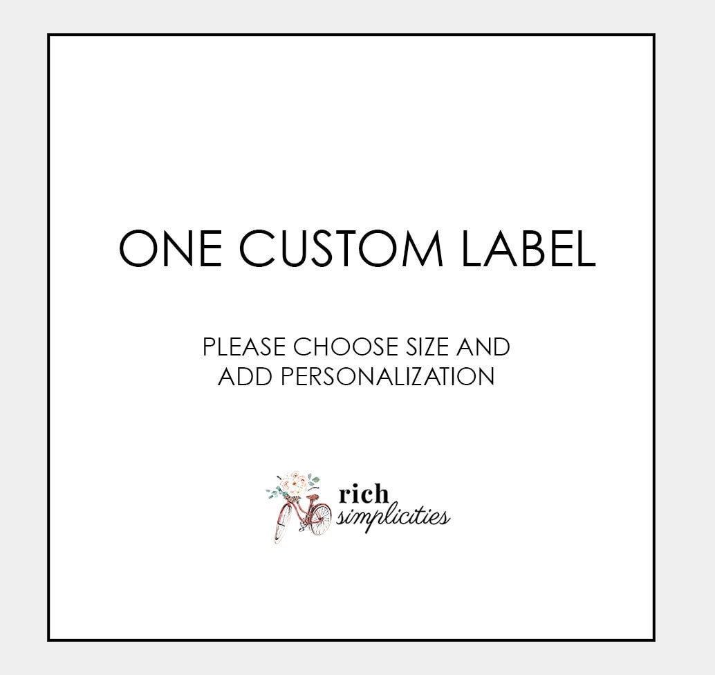 Custom Single Label - Waterproof & Oil-resistant Sticker - Personalized ...