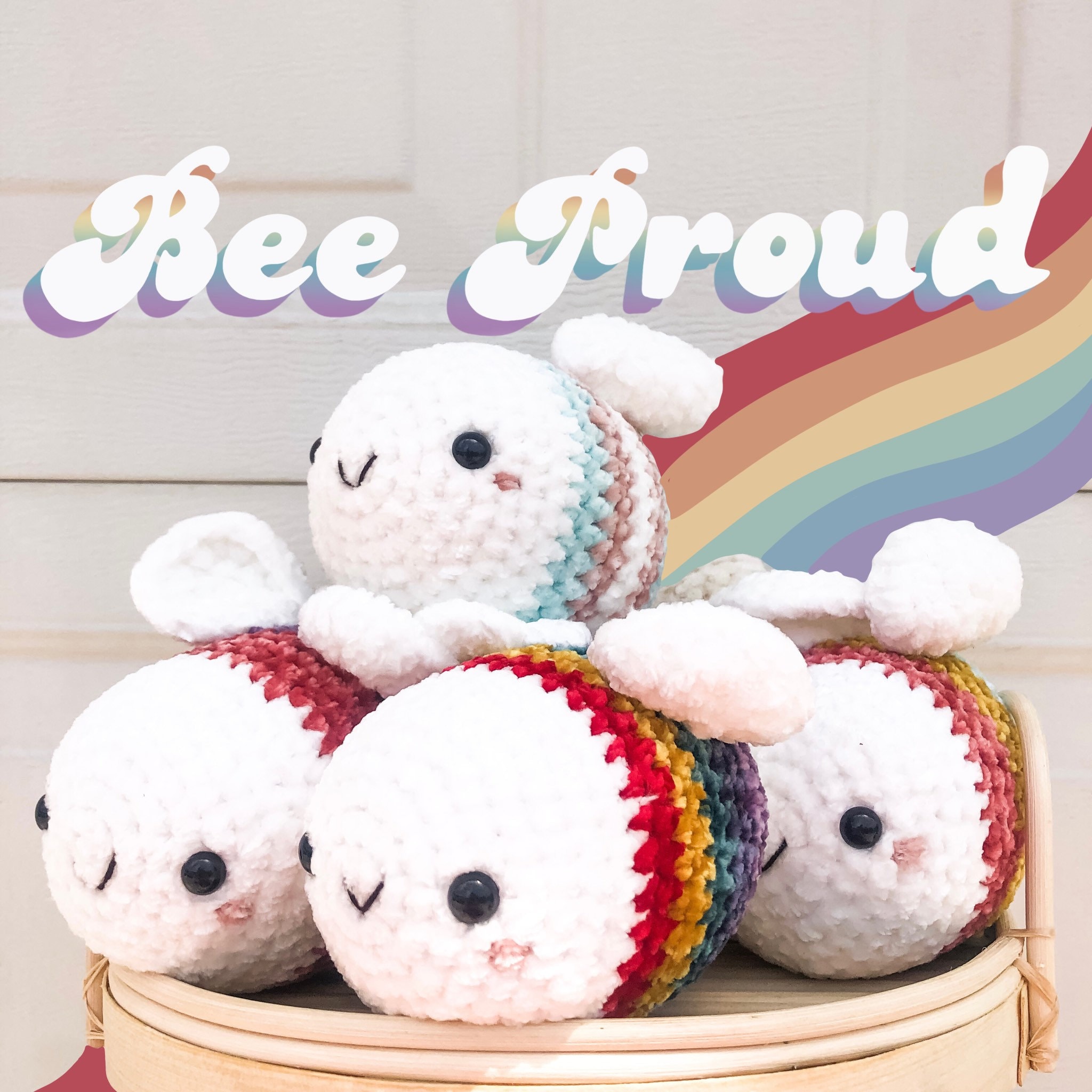 Stuffed Animals & Plushies PRIDE Bee Crocheted Plushie Toys & Games ...