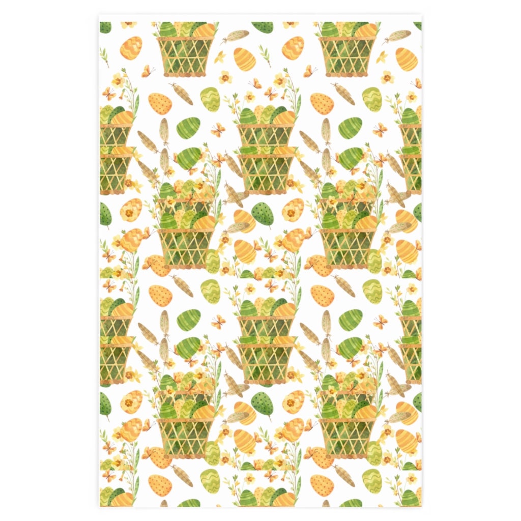 Easter Basket Wrapping Paper, All Occasion Wrapping Paper Designed ...