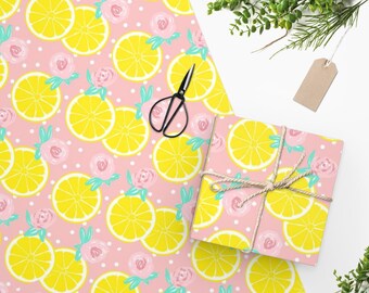 Lemon Wrapping Paper - Etsy