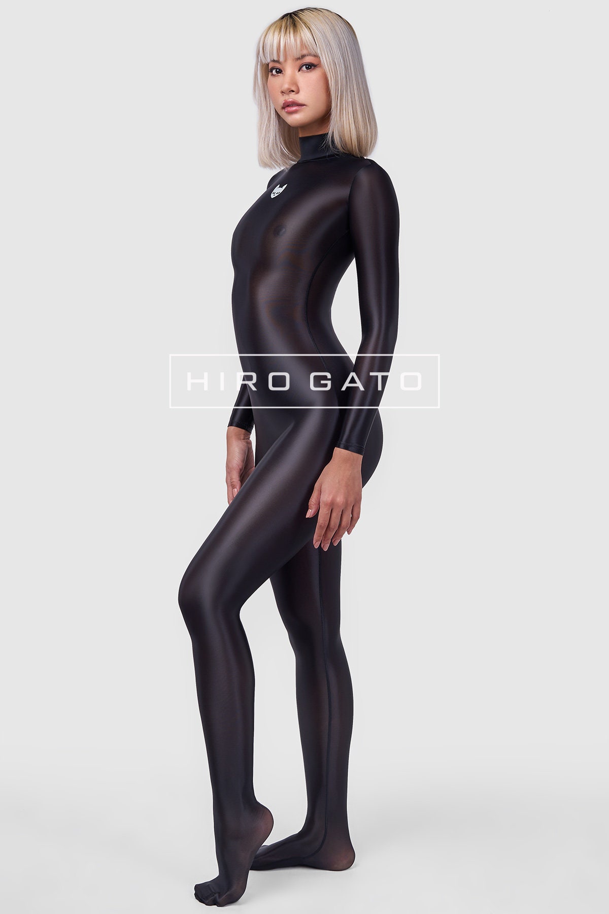 HIRO GATO Sheer Nylon Spandex Catsuit Black Burning Suit Rave - Etsy Australia