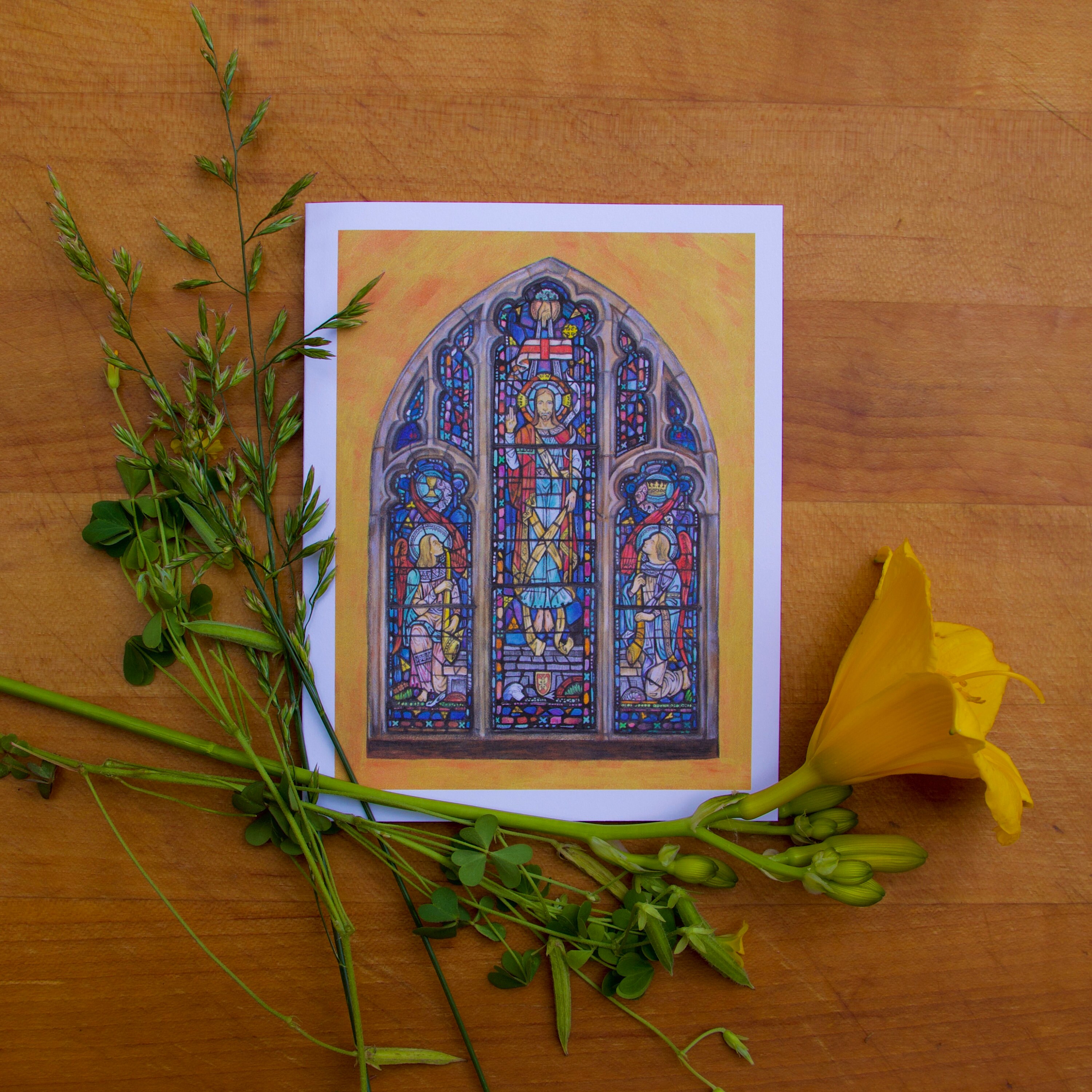 Resurrection Window Note Cards, Stained Glass, Religious Cards, Easter ...