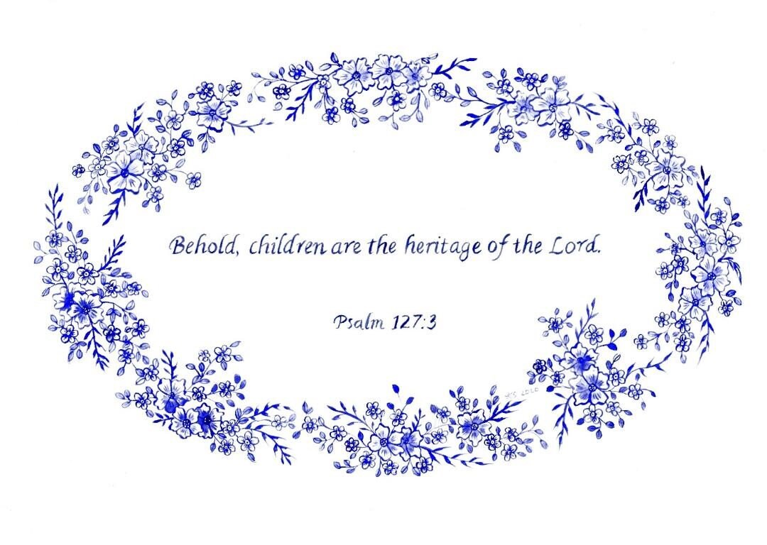 Behold Children Are the Heritage of the Lord, Psalm 127:3, Wall Art ...