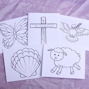 Christian Symbols Religious Greeting Cards, Children's Craft Coloring ...