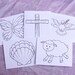 Christian Symbols Religious Greeting Cards, Children's Craft Coloring ...
