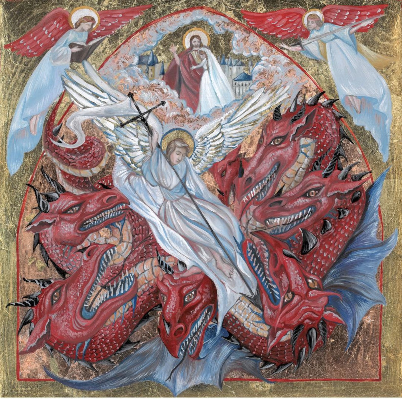Religious Wall Art, Saint Michael, Dragon, Slaying the Dragon, Bride of ...