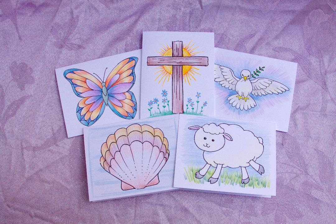 Christian Symbols Religious Greeting Cards, Children's Craft Coloring ...
