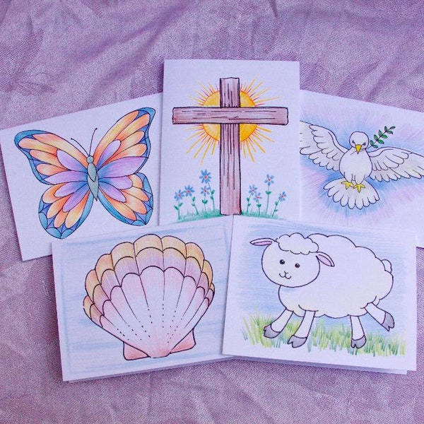 Christian Symbols Coloring - Etsy