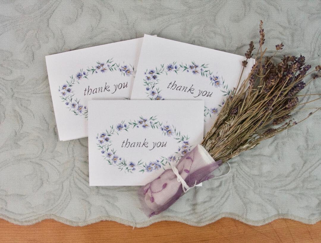 Thank You Notes, Floral Thank You Notes, Package of 8, Bulk Set, All ...