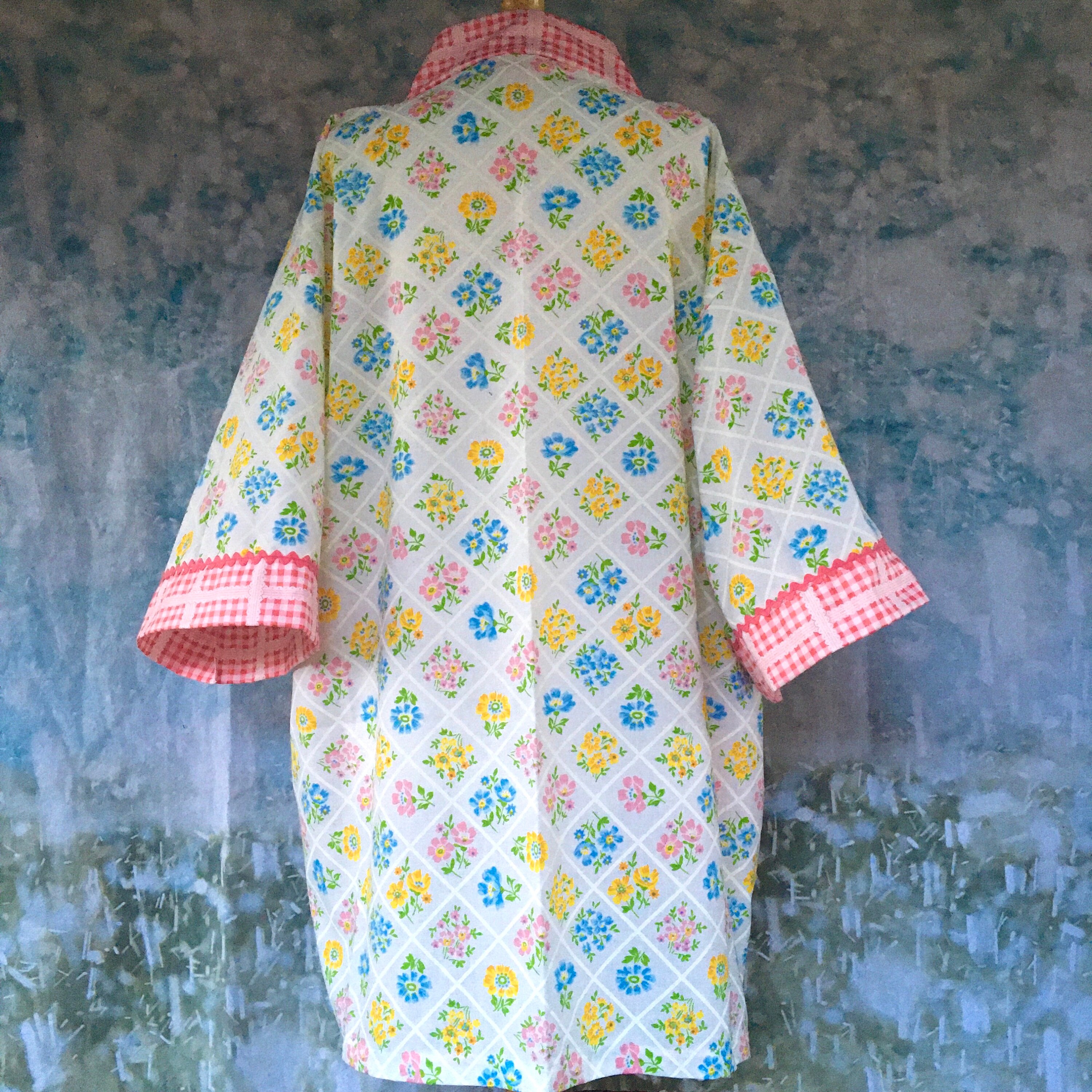 Vintage sheet robe Kimono style robe Handmade robe | Etsy