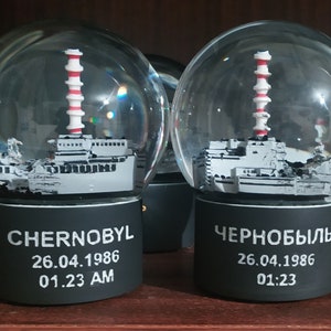 Limited Original Chernobyl Snow Globe, Pripyat, Nuclear Reactor. Glass ...