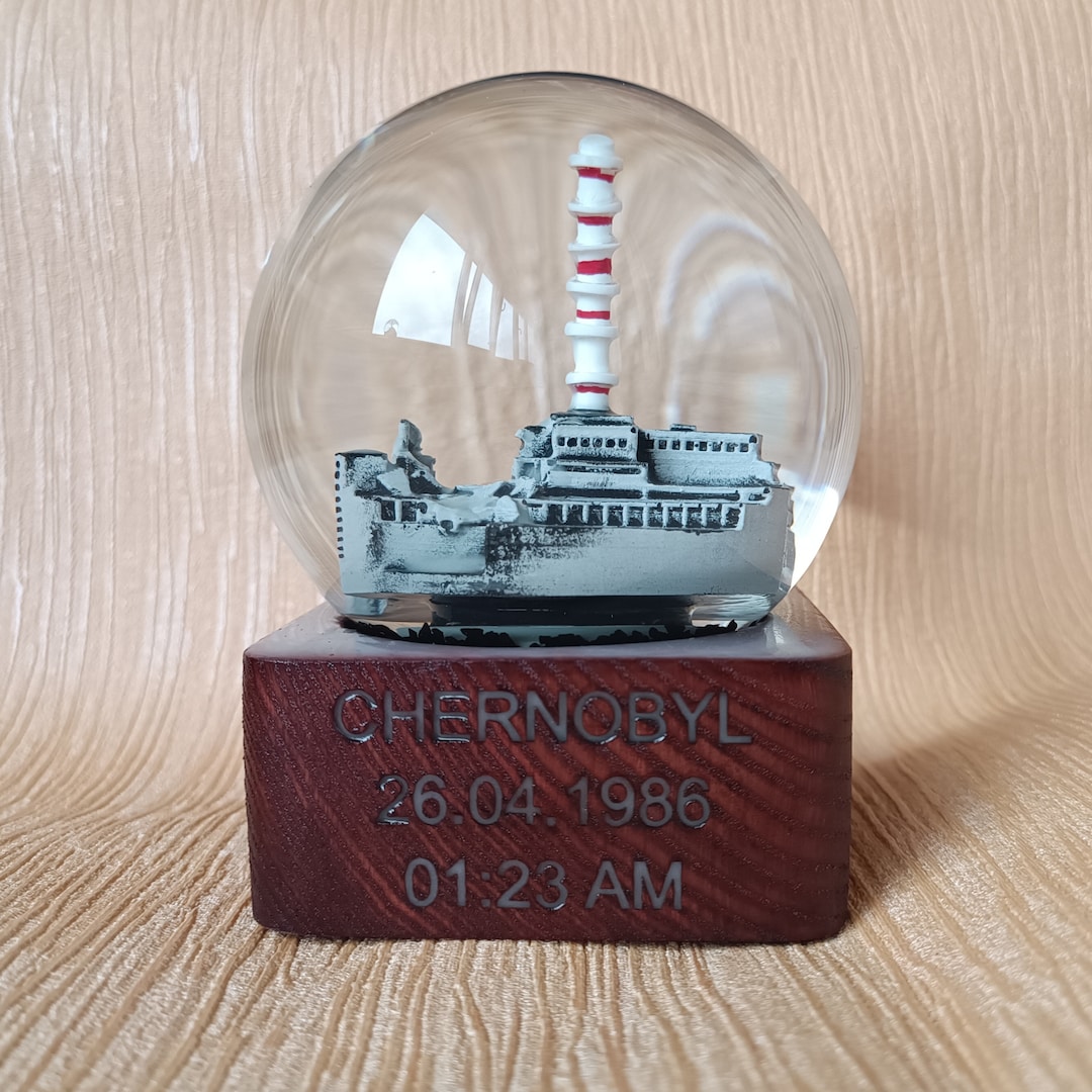 Limited Original Chernobyl Snow Globe, Pripyat, Nuclear Reactor. Wood ...