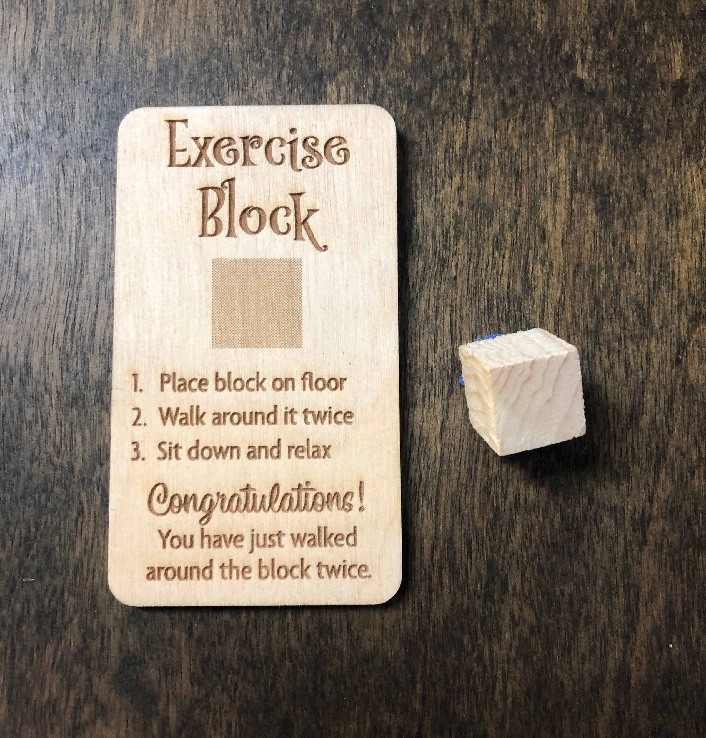 Exercise Block Cube Joke Gag Gift Funny Health Retirement - Etsy