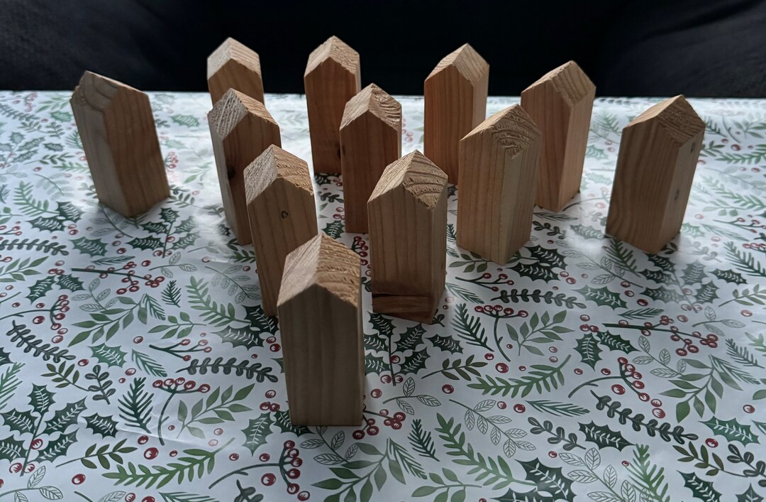 Timber Block House set of 12 - Etsy
