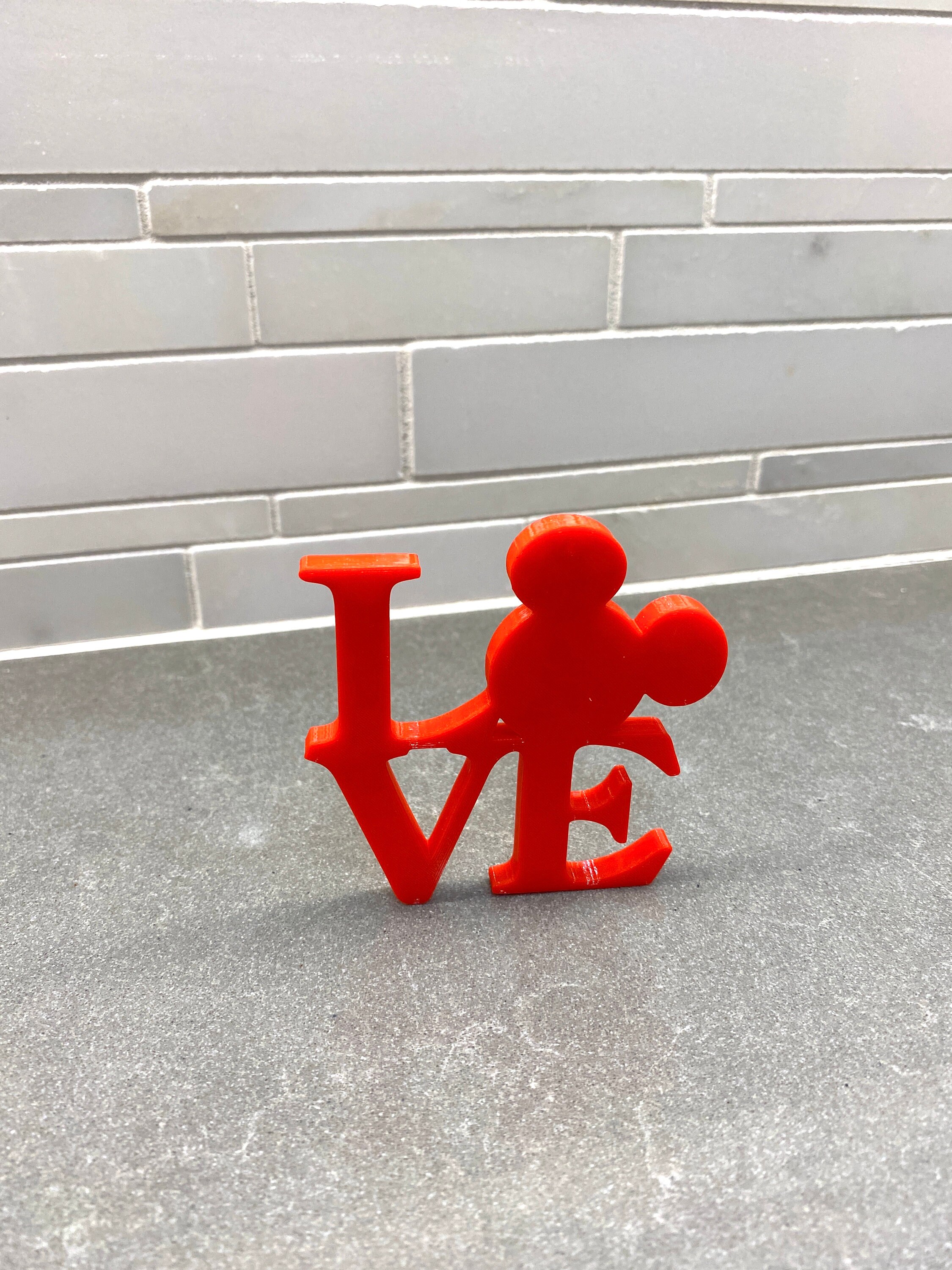 Micky LOVE Sign Home Decor & Wall Art 3D Printed | Etsy