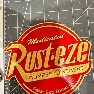 Disney Pixar Cars Inspired Sign - Rust-eze - 3D Printed - Etsy