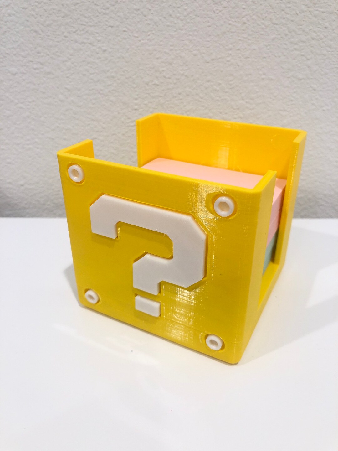 Nintendo Question Mark Box Shape Sticky Note Holder - 3D Printed - Etsy