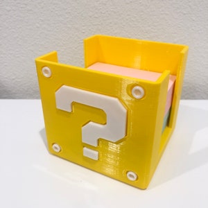 Nintendo Question Mark Box Shape Sticky Note Holder - 3D Printed - Etsy