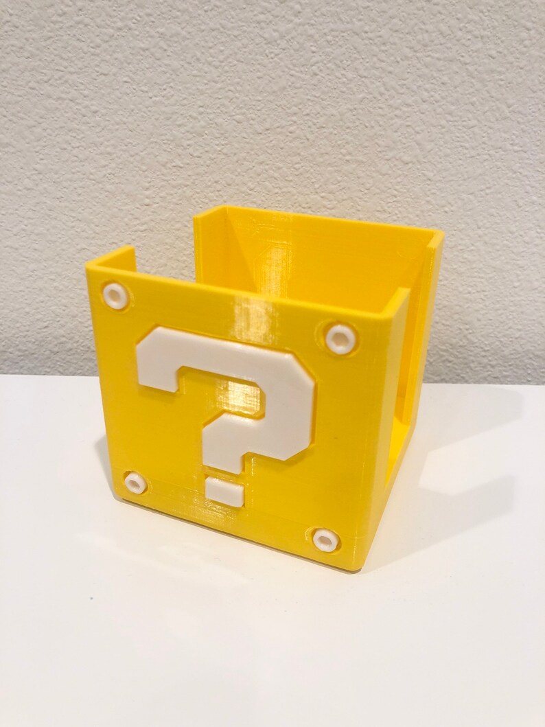Nintendo Question Mark Box Shape Sticky Note Holder - 3D Printed - Etsy
